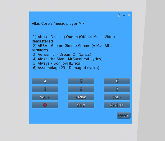 Second Life Marketplace - My music player MIX songs